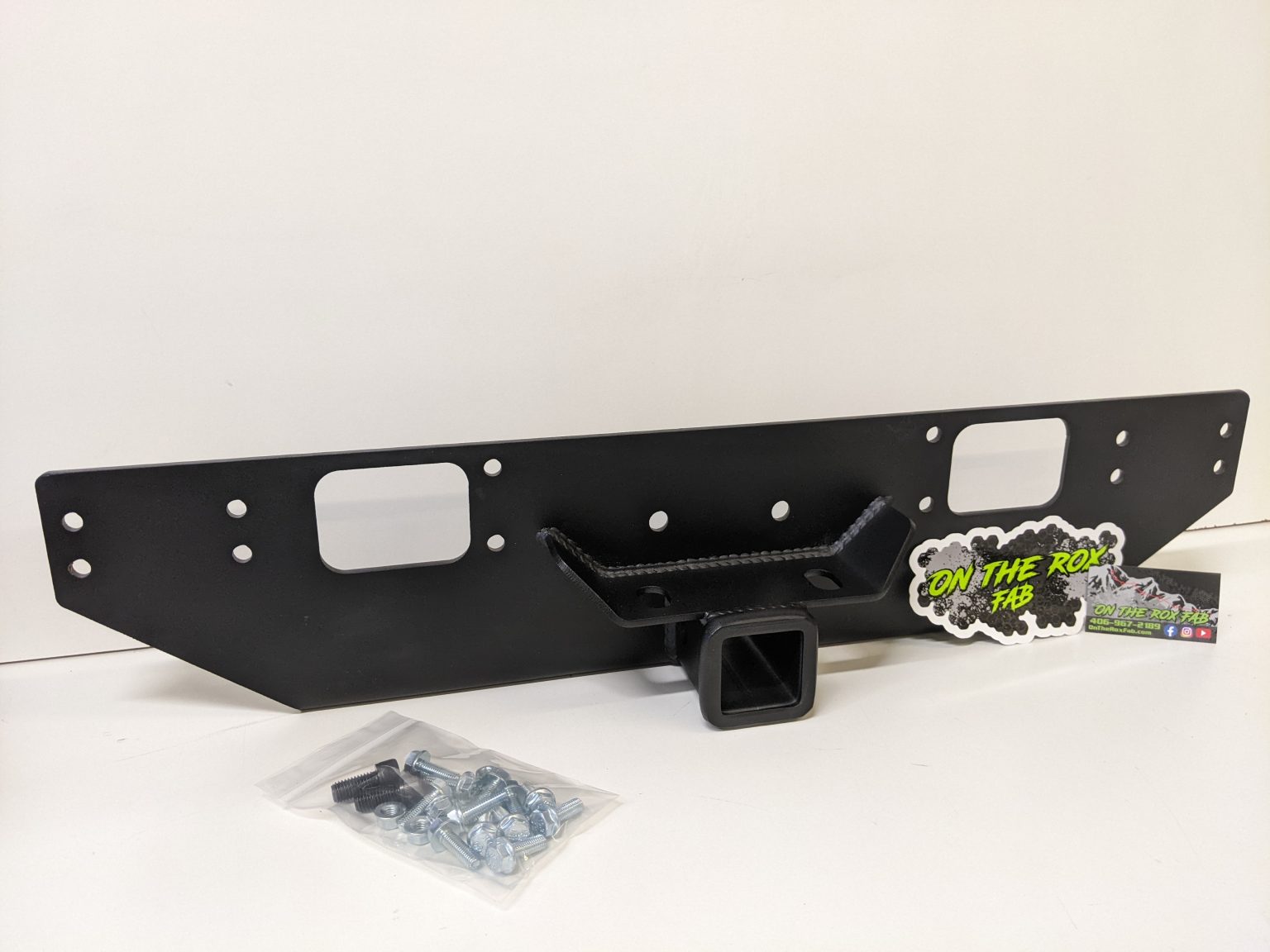 Bolt-on Receiver Hitch for the Roxor-Black Powder Coat - On The Rox